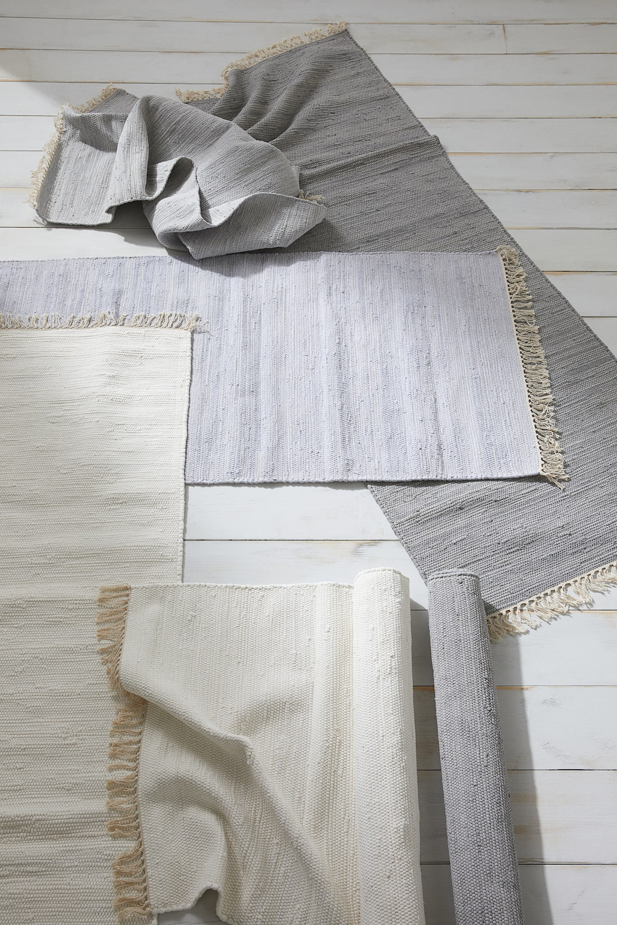 - Cotton Rag Rug - Natural white - Home All | H&M CA