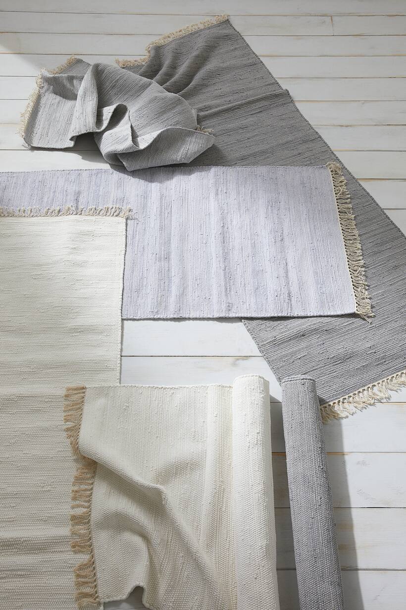 - Cotton Rag Rug - Natural white - Home All | H&M CA