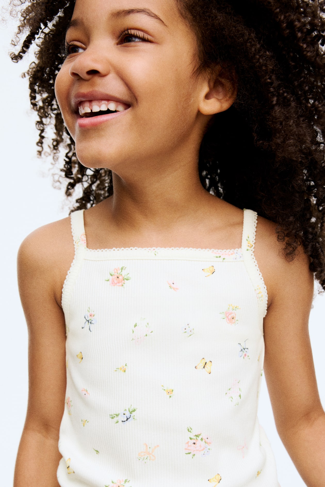 2-Pack Cotton Tank Tops - White/floral - Kids | H&M US