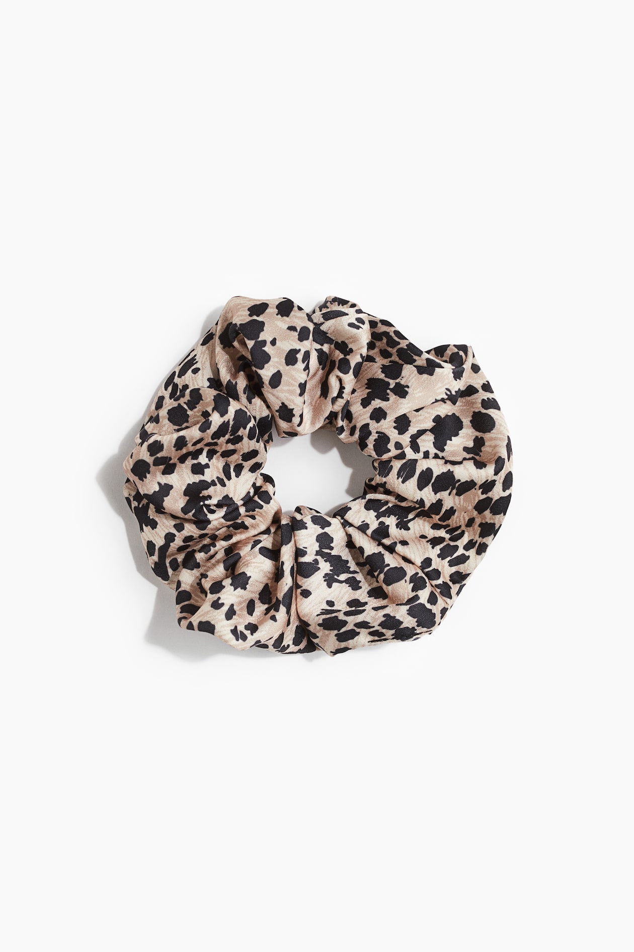 Large scrunchie - Light beige/Leopard print - Ladies | H&M IN