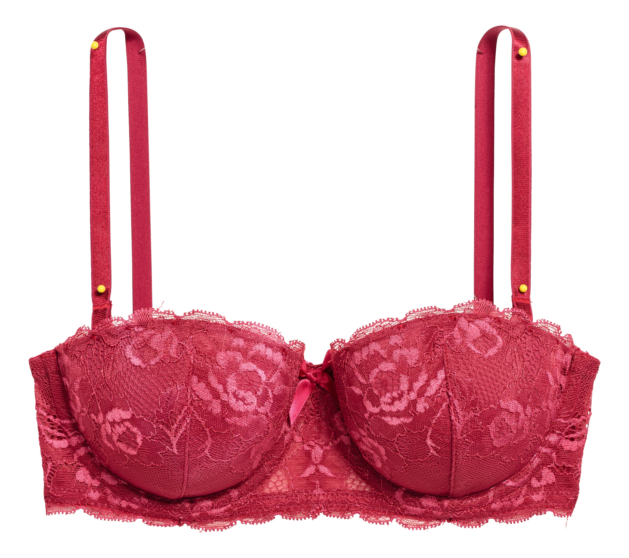 Lace balconette bra - Raspberry red - Ladies | H&M CA