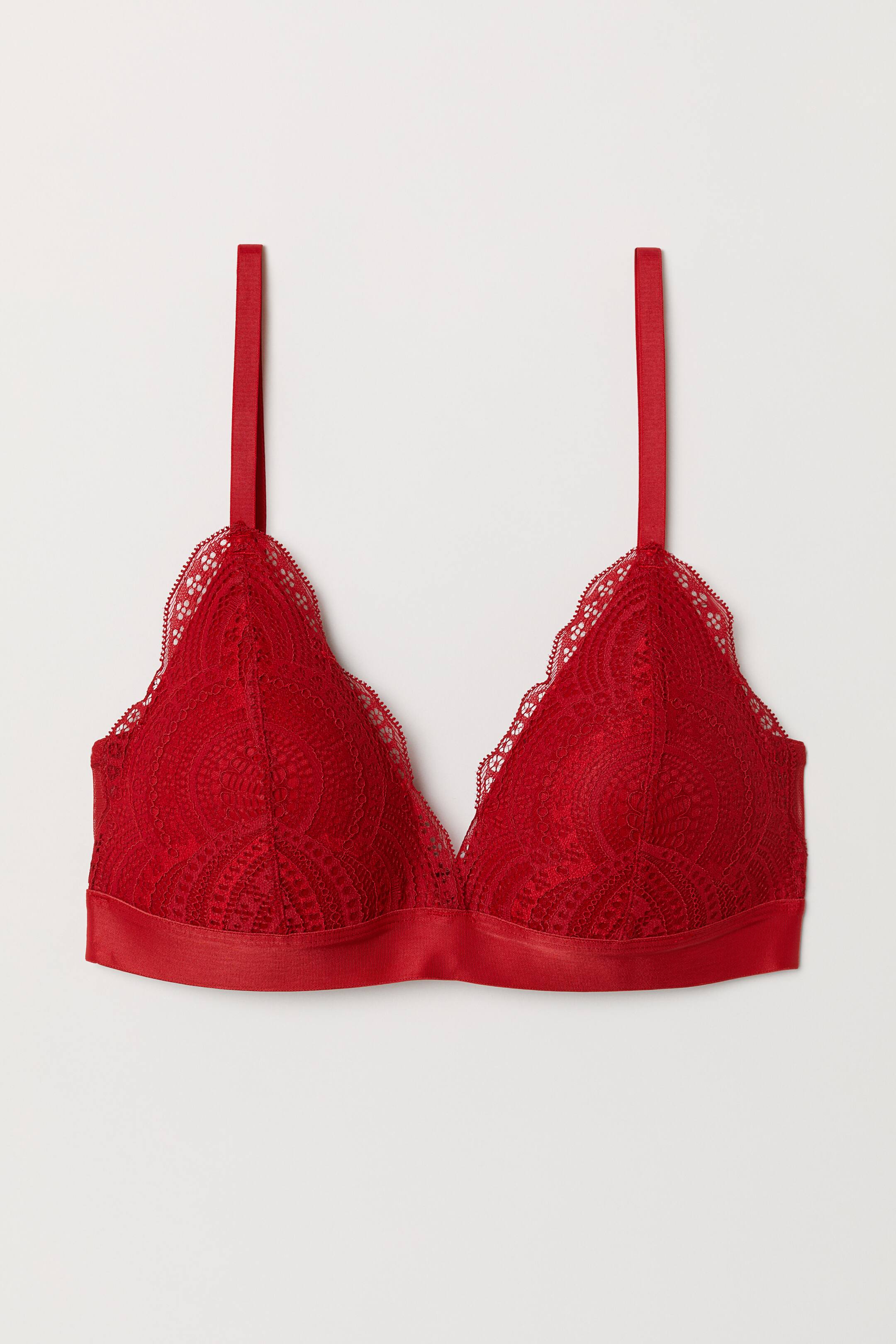 Push-up-BH aus Spitze - Rot - Ladies | H&M DE