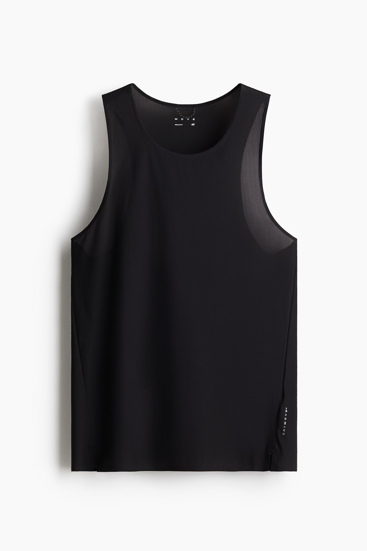 Men’s Black Regular Fit Running vest top with DryMove™ | H&M MY