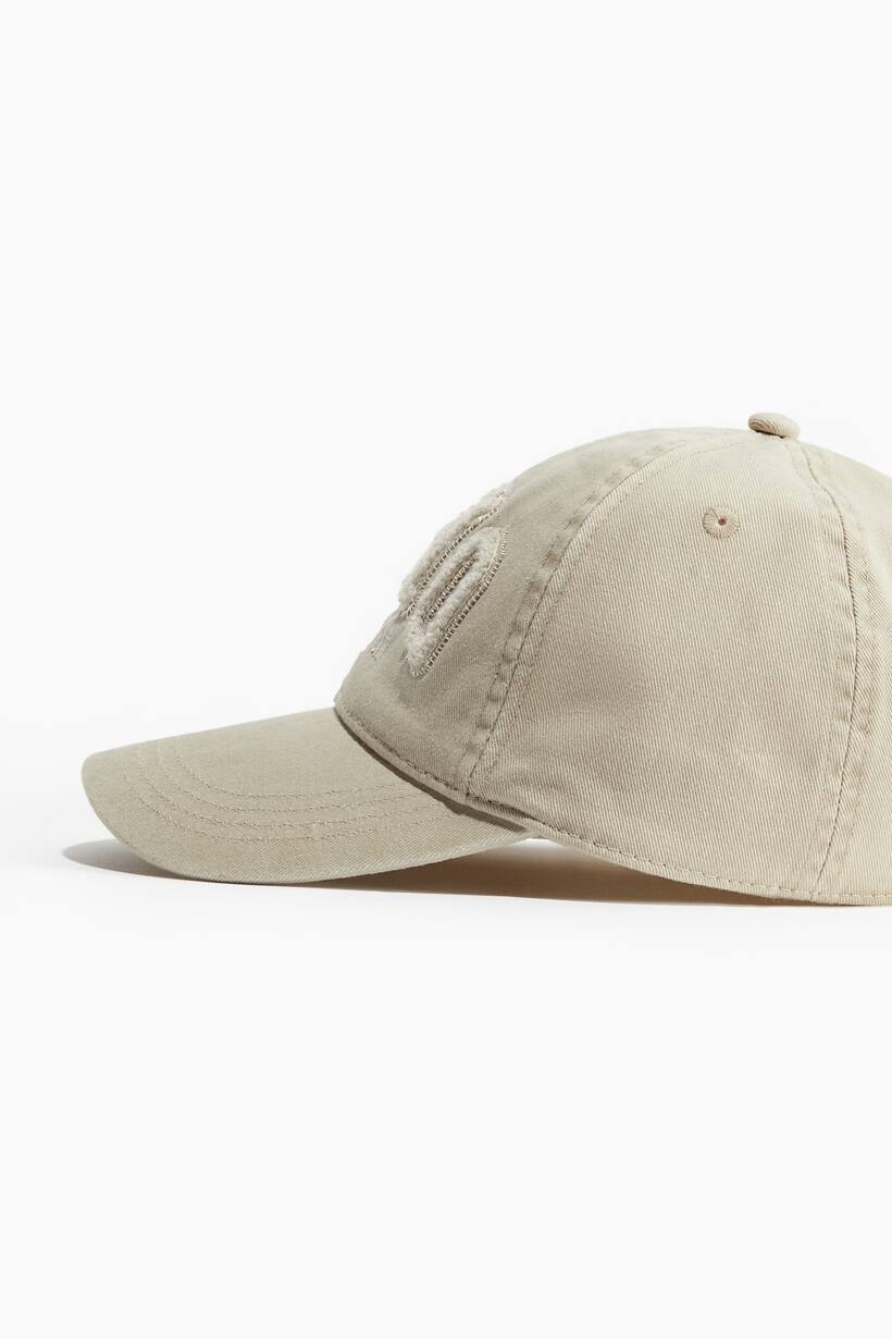 Motif-Detail Cotton Cap - Light beige/SOHO - Ladies | H&M US