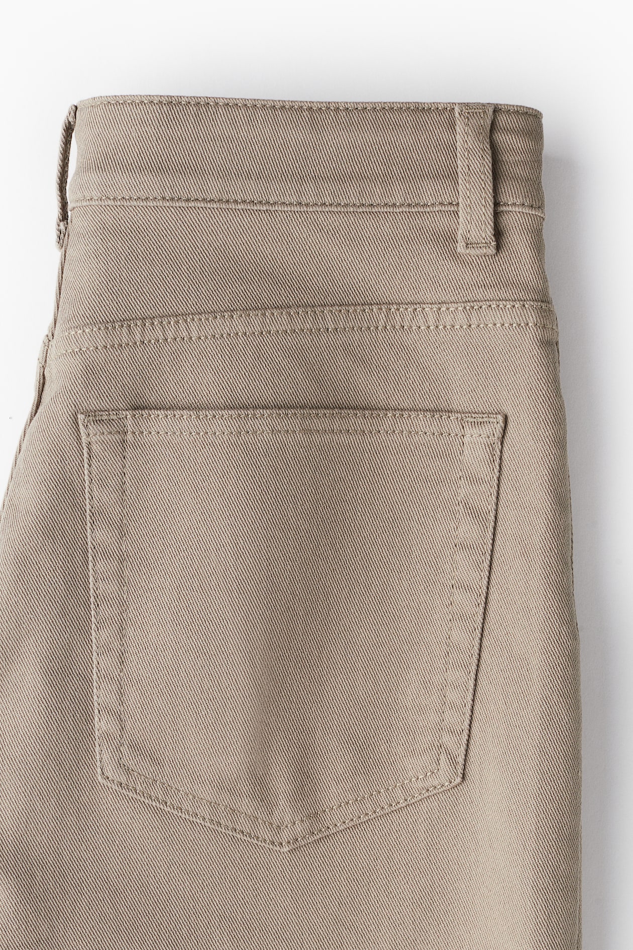 Wide-leg Twill Pants - Greige - Ladies | H&M PH