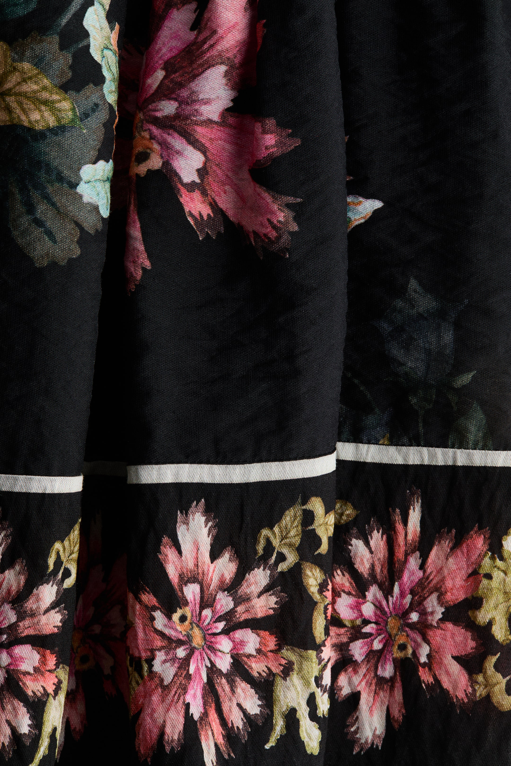 Tie-Belt Tunic Dress - Black/floral - Ladies | H&M PH