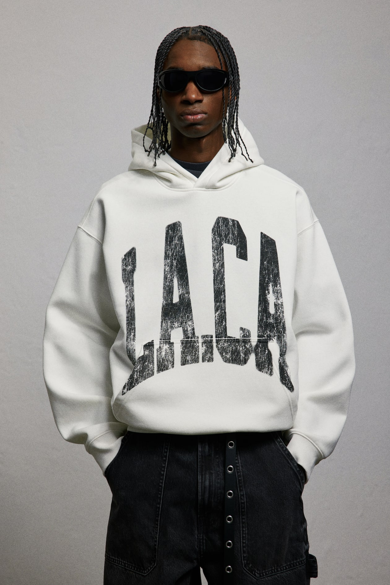 Hanorac Loose Fit cu imprimeu - Alb/LA.CA - BĂRBAŢI | H&M RO