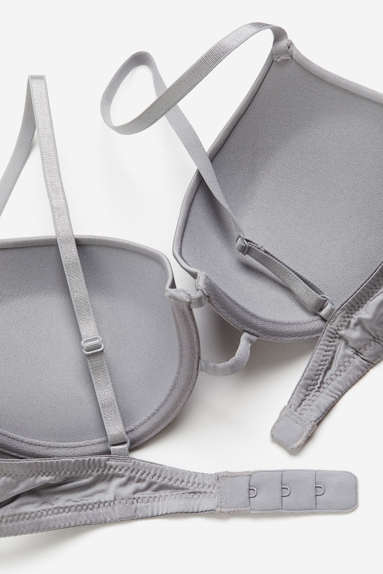 Women's Light gray Microfiber Push-up Bra | H&M US