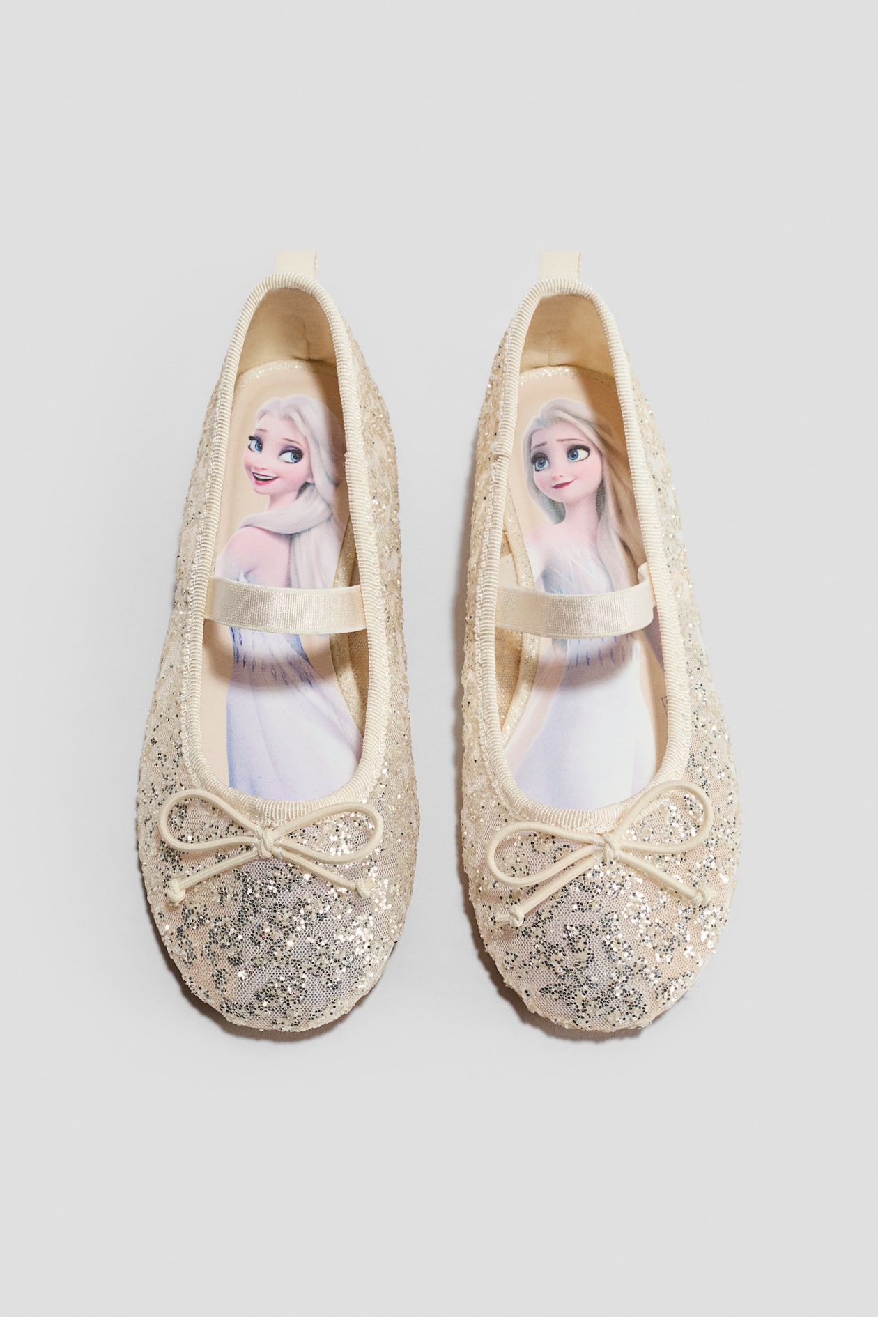 Glittriga ballerinaskor - Ljusbeige/Frost - BARN | H&M SE
