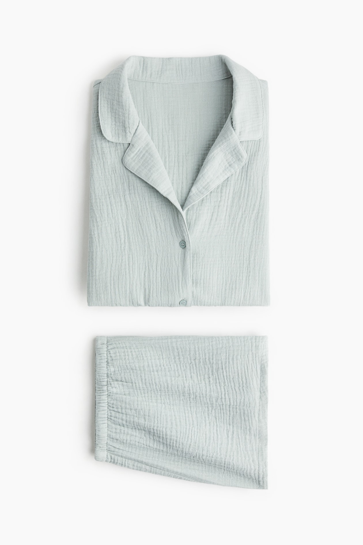 Cotton muslin pyjamas - Light turquoise - Ladies | H&M GB