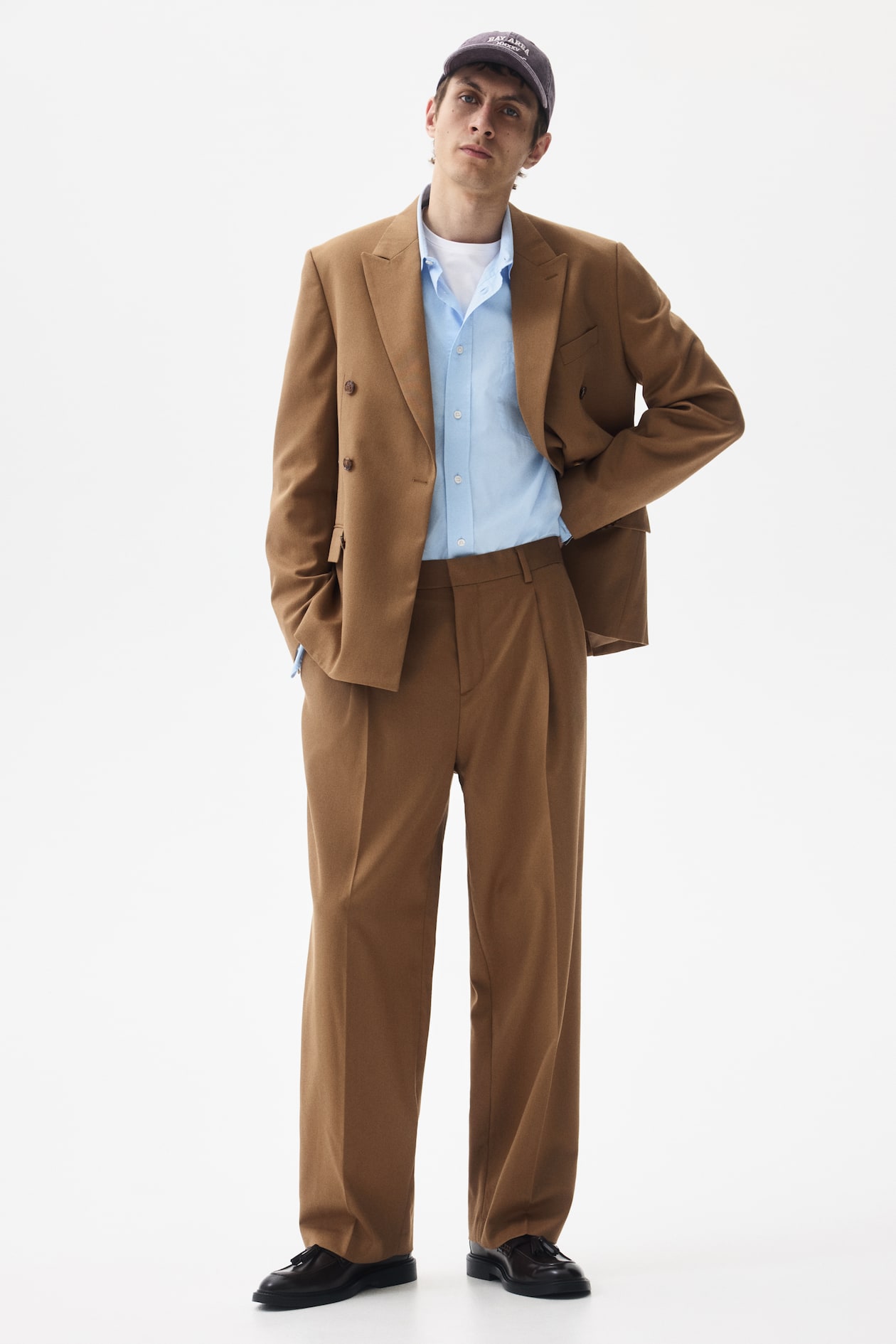 Loose Fit Suit trousers - Beige - Men | H&M IN