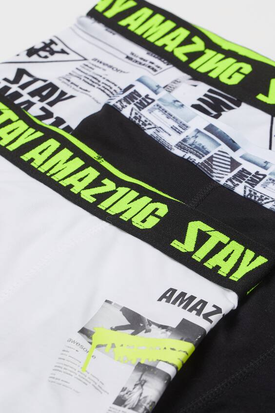 5-pack Boxer Briefs - Regular waist - White/skateboarder - Kids | H&M US