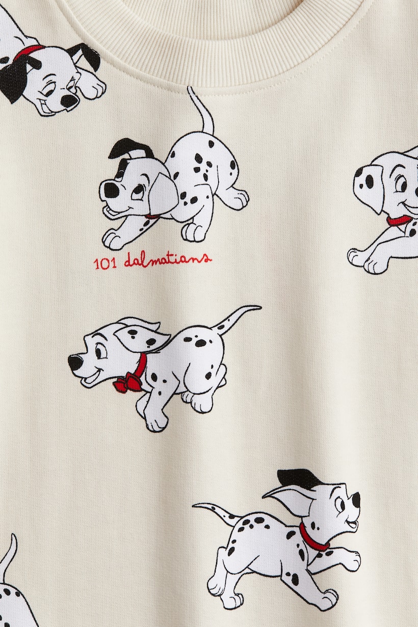 White/101 Dalmatians Printed Sweatshirt Dress for kids | H&M US
