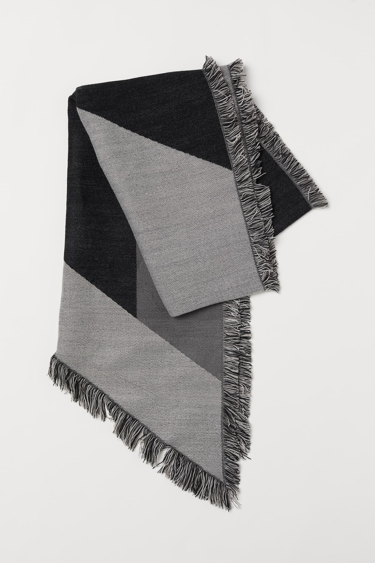 Color-Block Scarf - Light gray/color-block - Ladies | H&M CA