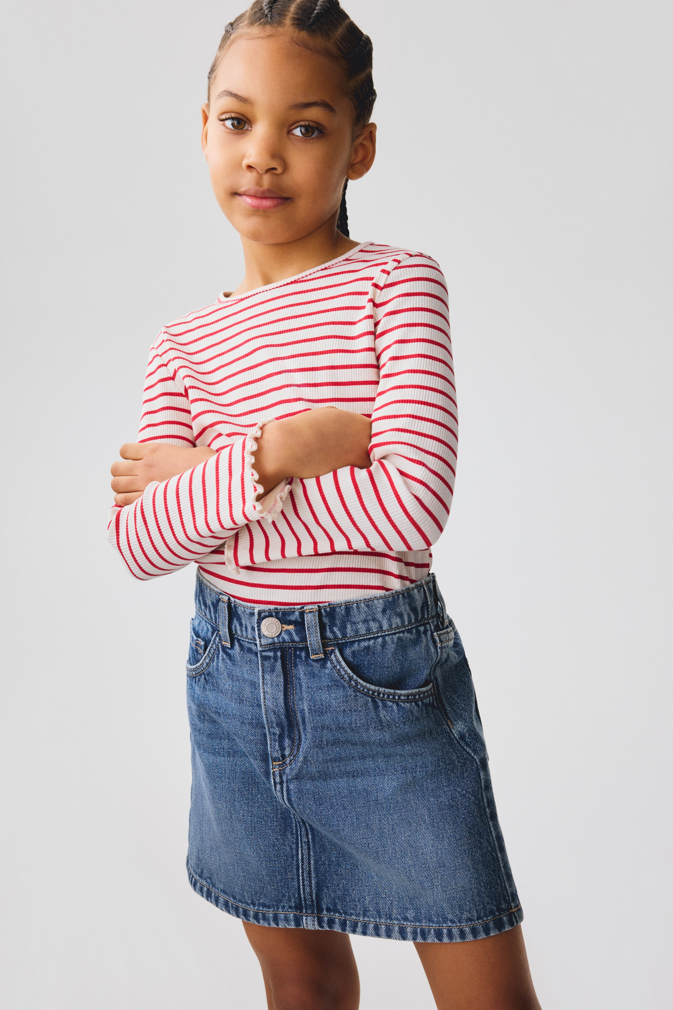 Denim blue Denim Skirt for kids | H&M US