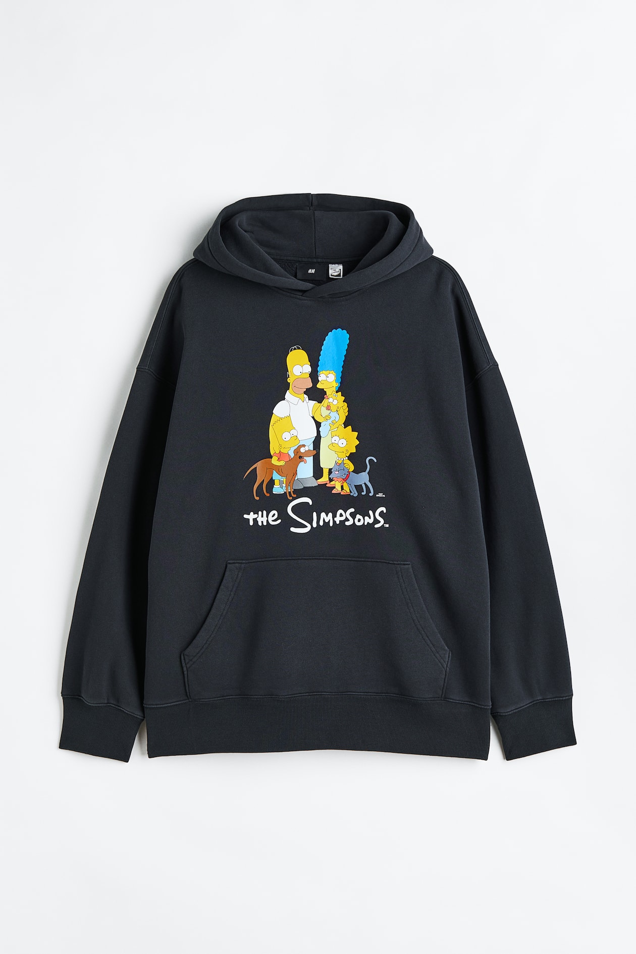 Hoodie Oversized Fit en coton - Noir/Les Simpson - HOMME | H&M FR