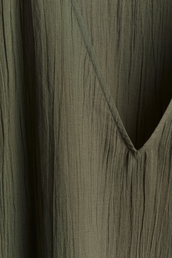 Oversized Beach Kaftan - Dark khaki green - Ladies | H&M CA