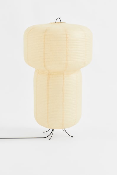 Golvlampa i rispapper - Ljusecru - Home All | H&M SE
