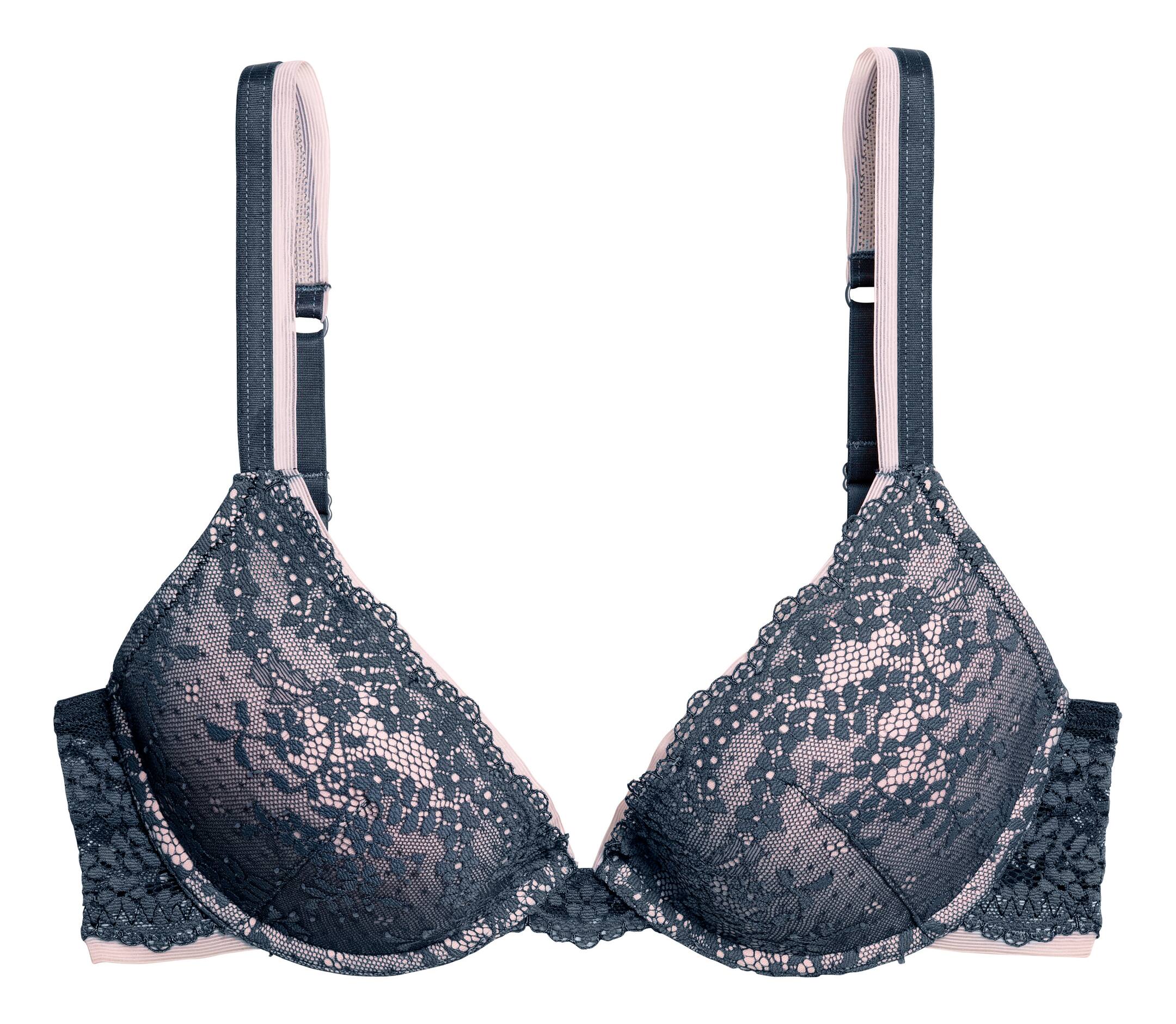 Lace push-up bra - Dark blue - Ladies | H&M GB