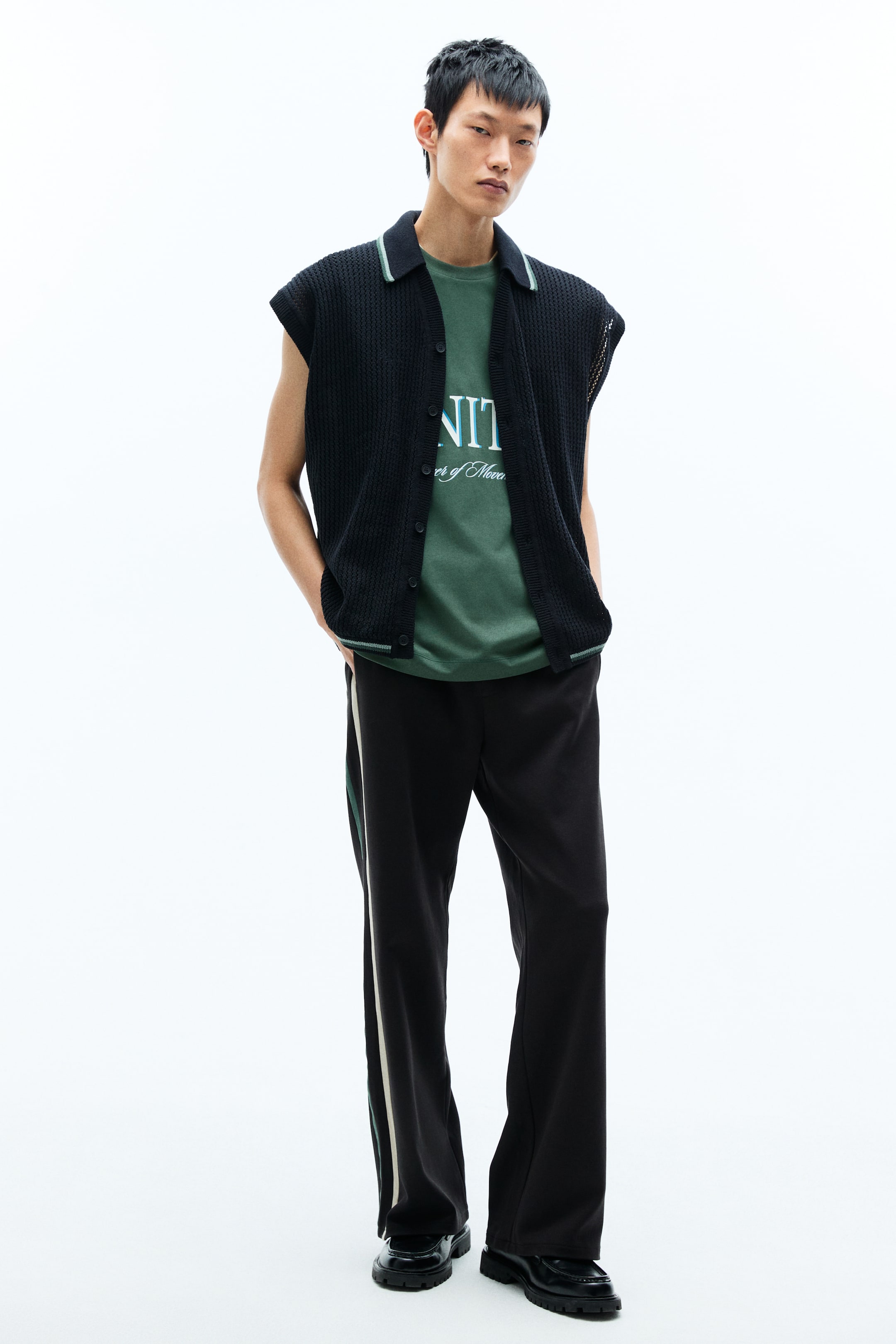 Loose Fit Printed vest top - Green/Unity - Men | H&M HK