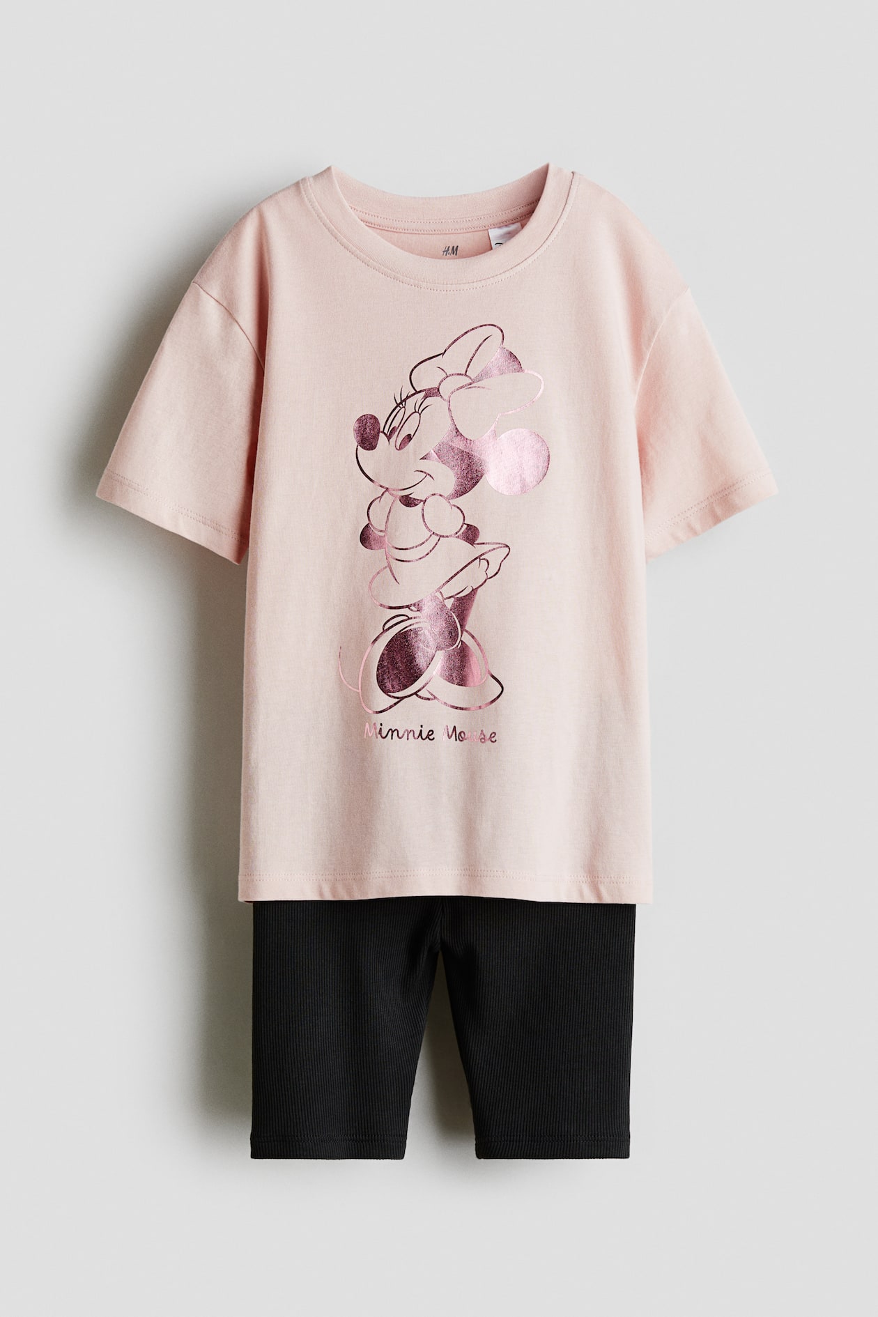 Light pink/Minnie Mouse 2-piece Jersey Set for kids | H&M US