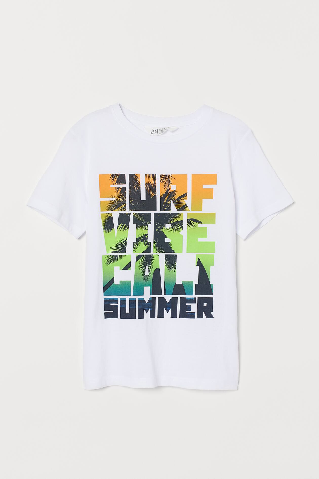 Print Tee - White/Surf Vibe - Kids | H&M AU