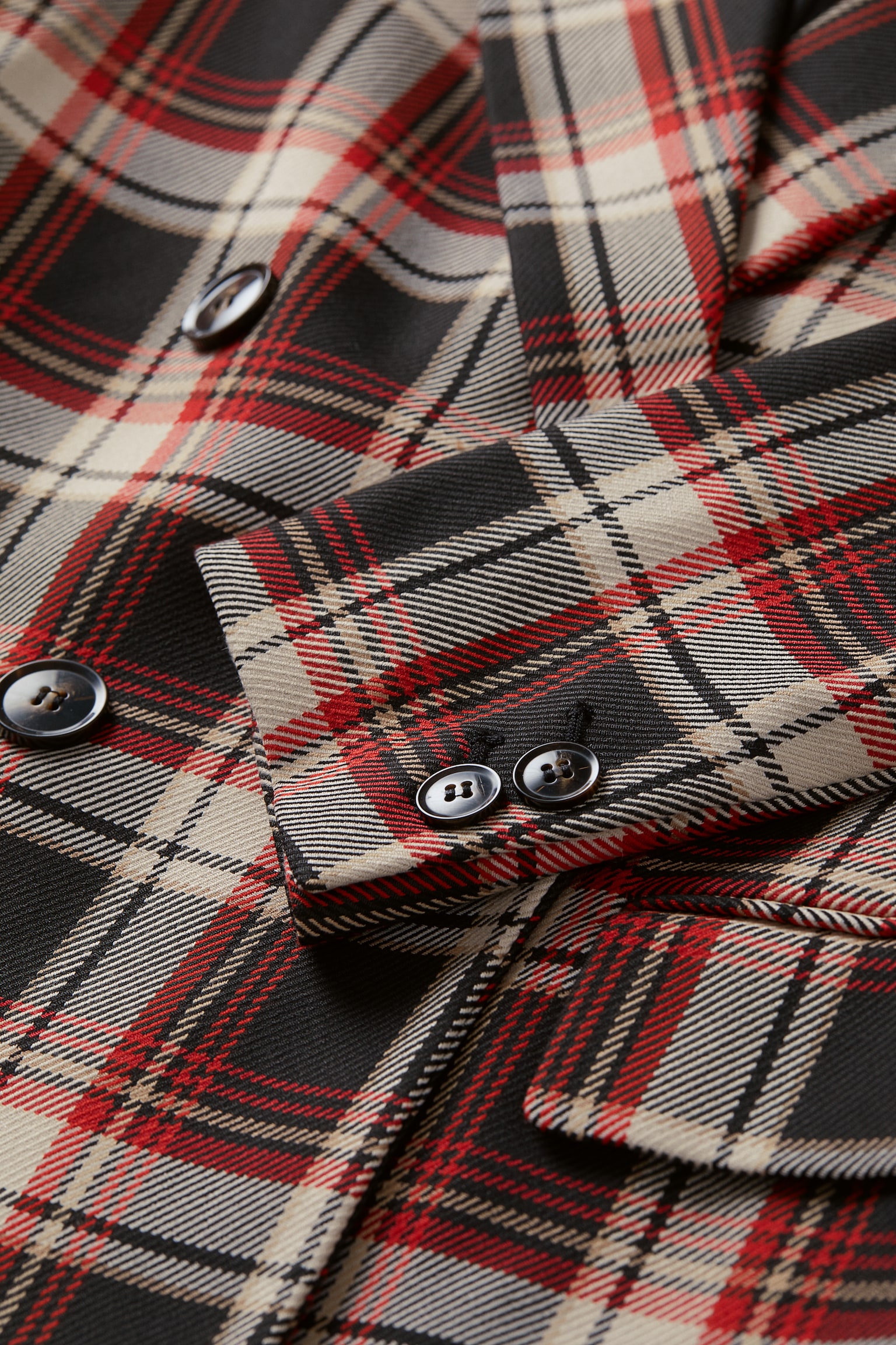 Jacket - Long sleeve - Black/red plaid - Ladies | H&M CA