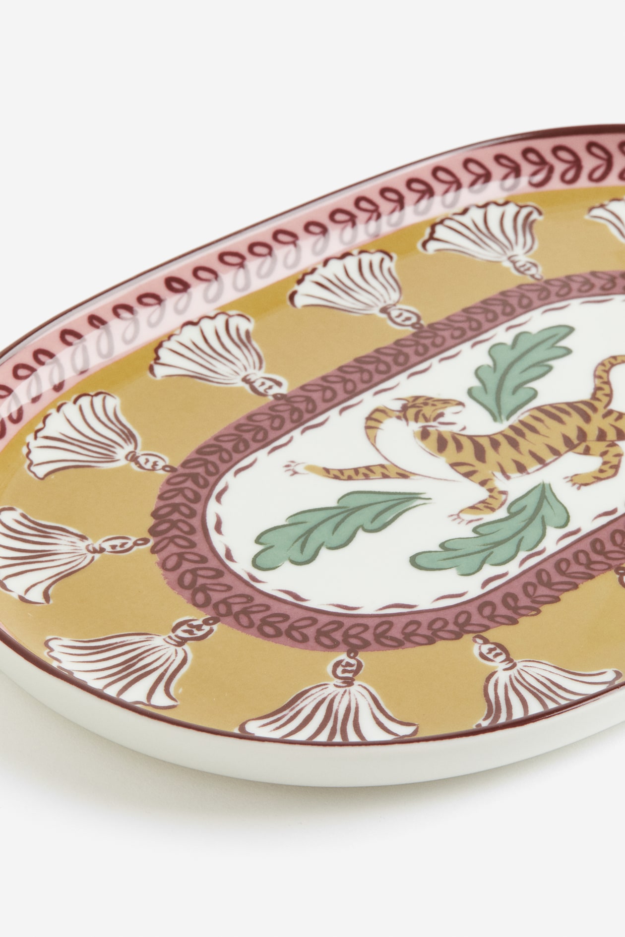 Large Serving Plate - Yellow/patterned - Home All | H&M US