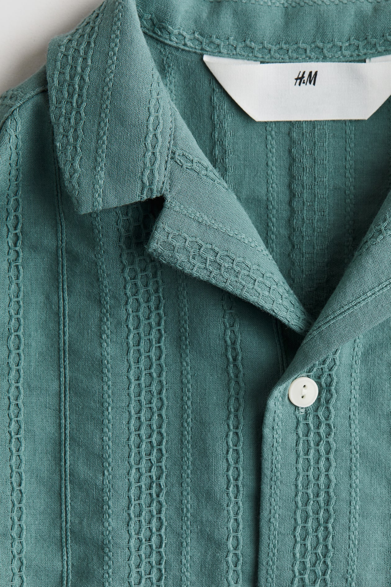 Textured Resort Shirt - Dusty green - Kids | H&M US