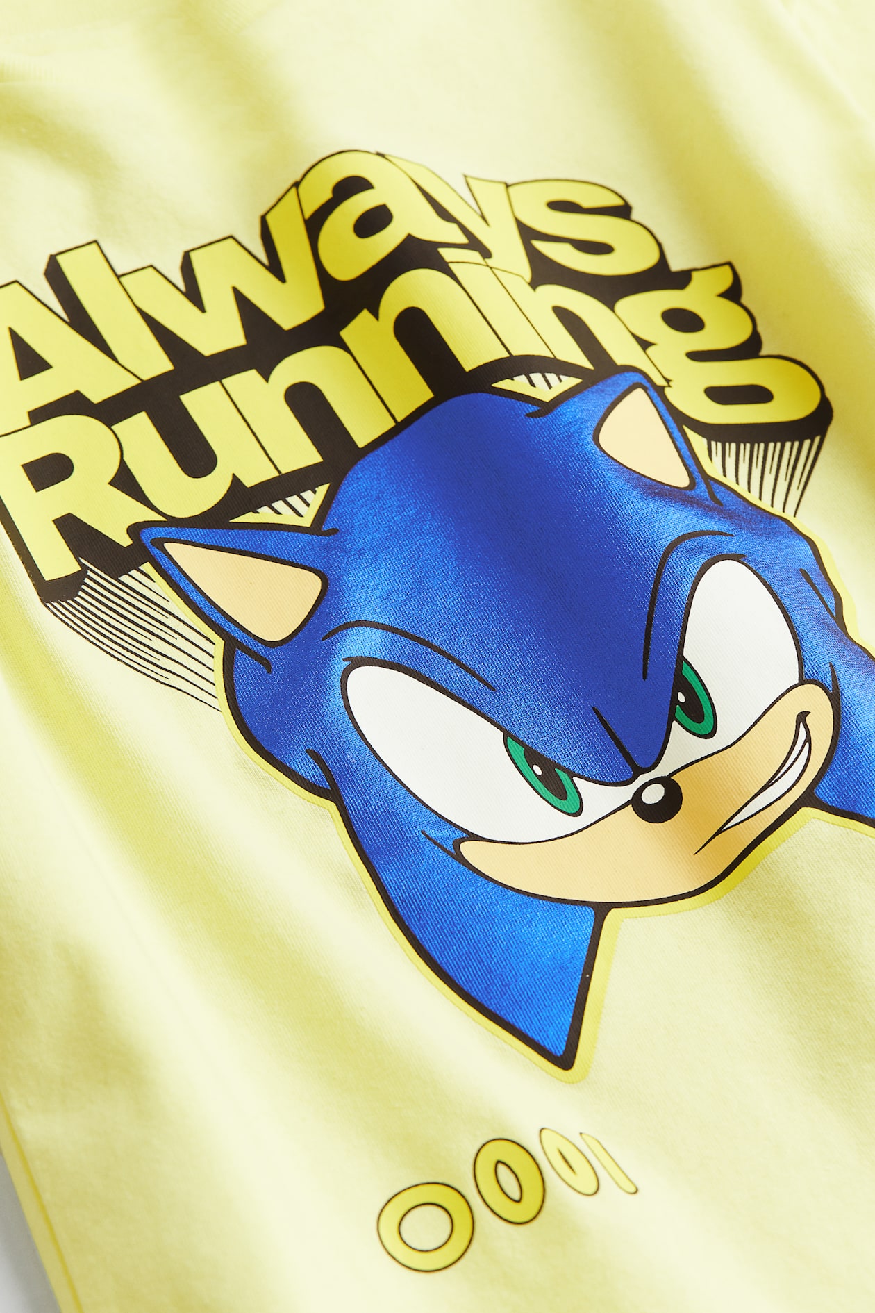 Oversized Printed T-Shirt - Yellow/Sonic The Hedgehog - Kids | H&M US