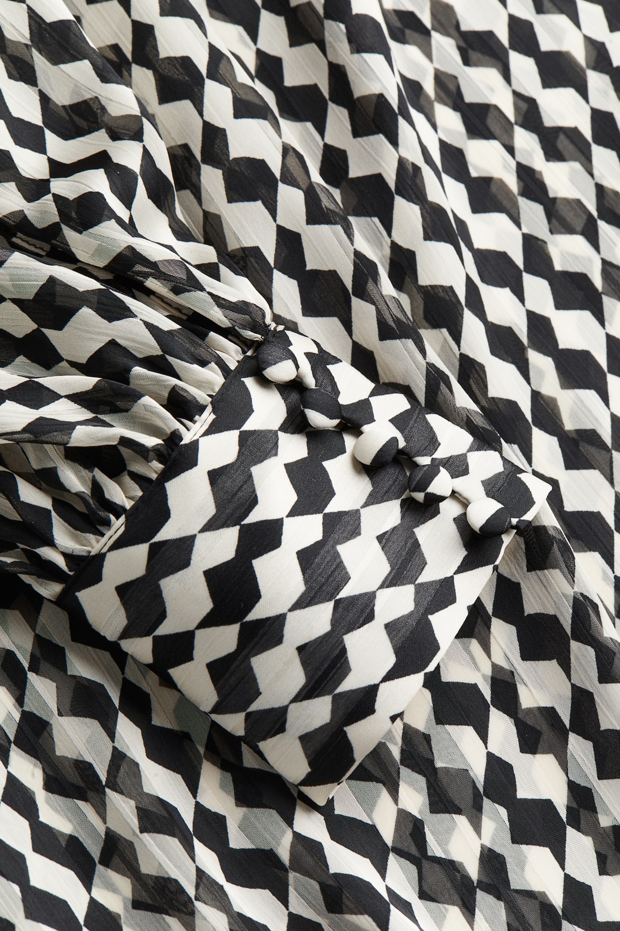 Patterned Blouse - Cream/black patterned - Ladies | H&M US