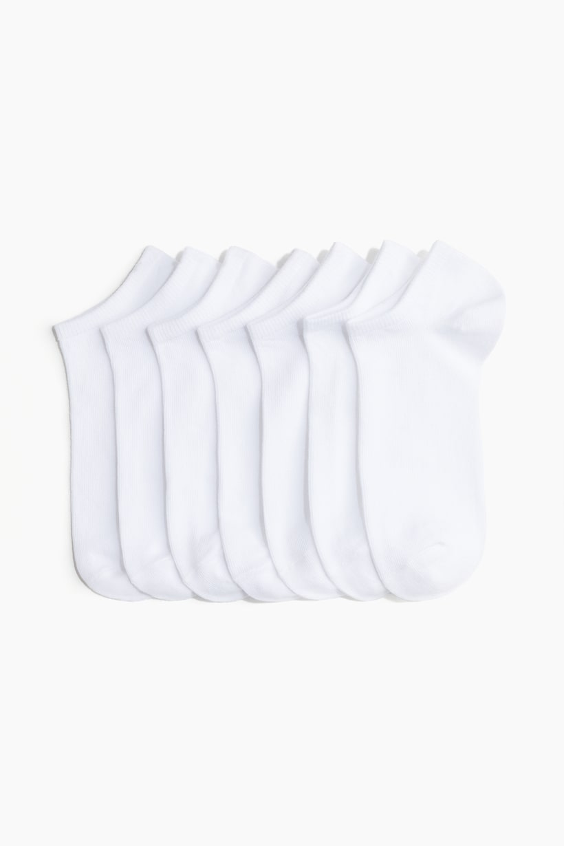 Women's White 7-pack trainer socks | H&M GB