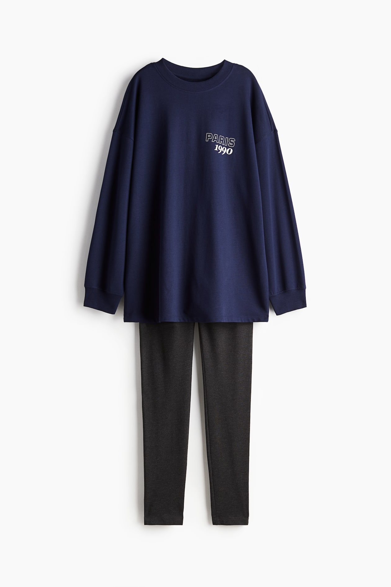 Women's Dark blue/Paris Printed Pajamas | H&M CA