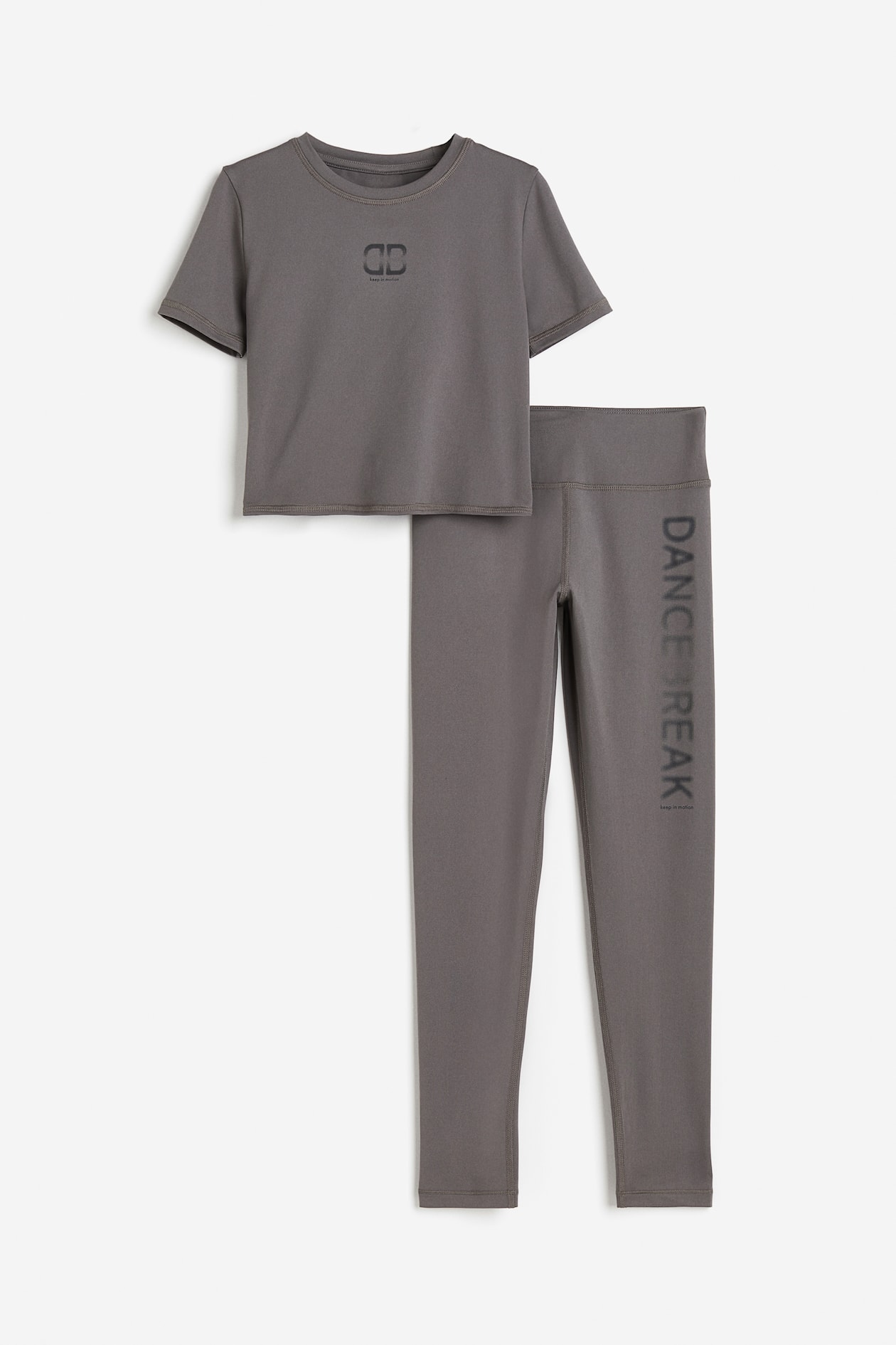 2-teiliges Sportset mit DryMove™ - Dunkelgrau/Dancebreak - Kids | H&M DE