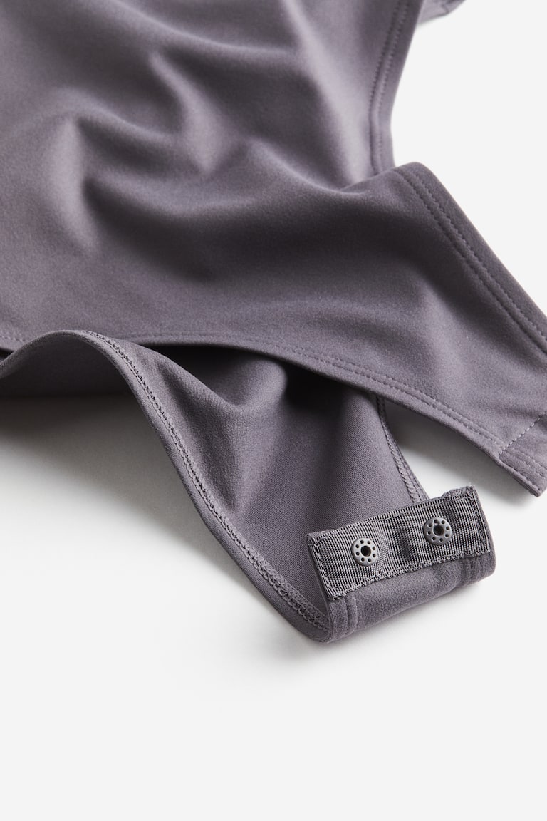 Sleeveless jersey body - Dark grey - Ladies | H&M IN