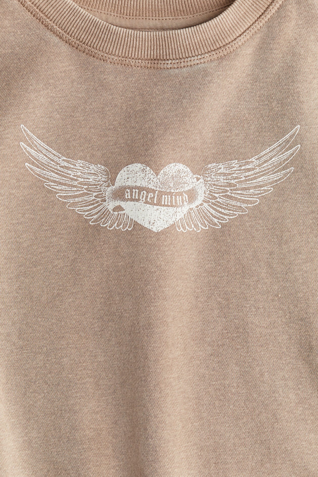 Beige/Angel Mind Sweatshirt with Motif for kids - Clothing | H&M CA