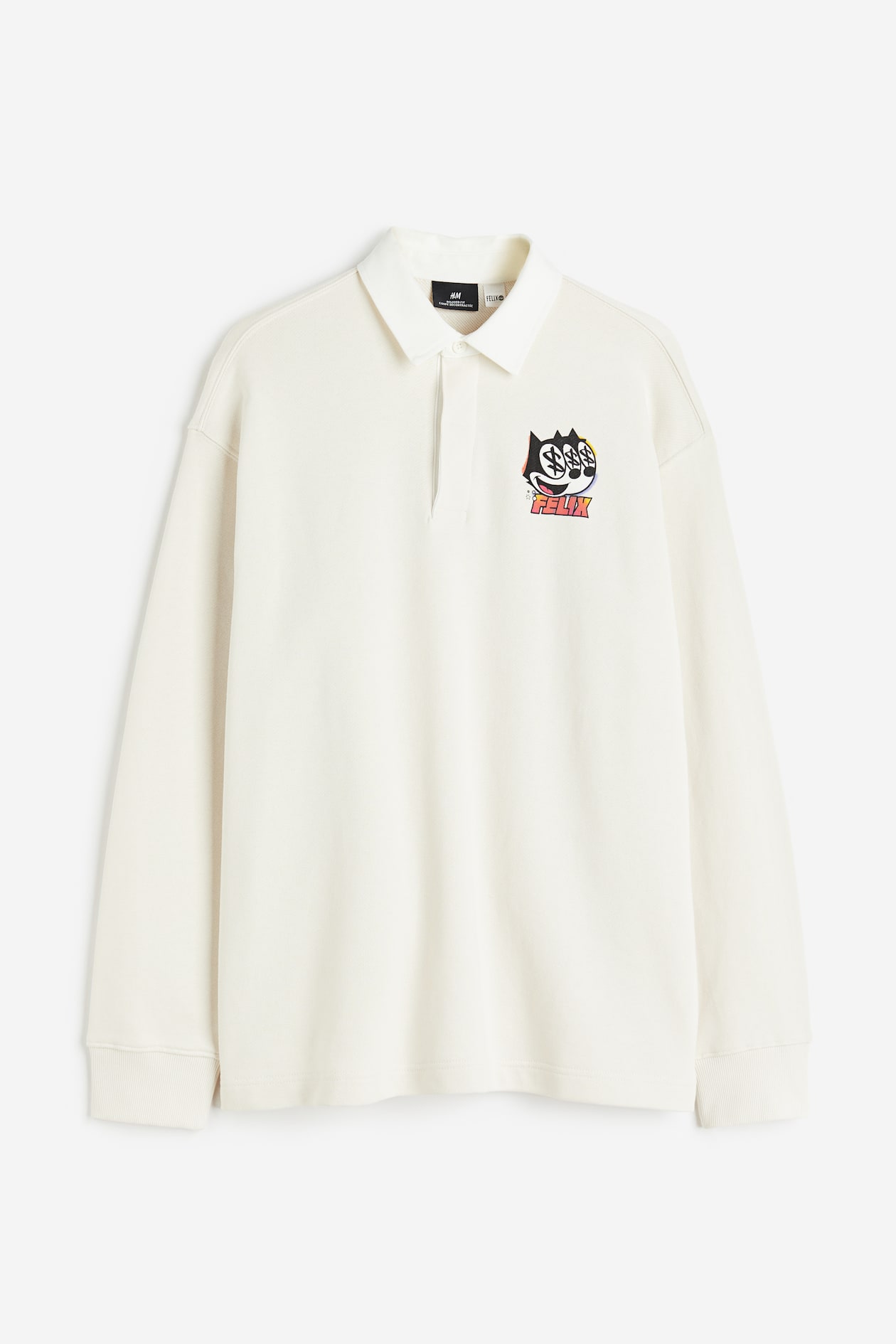 Relaxed Fit Printed Polo Shirt - Light beige/Felix the Cat - Men | H&M US