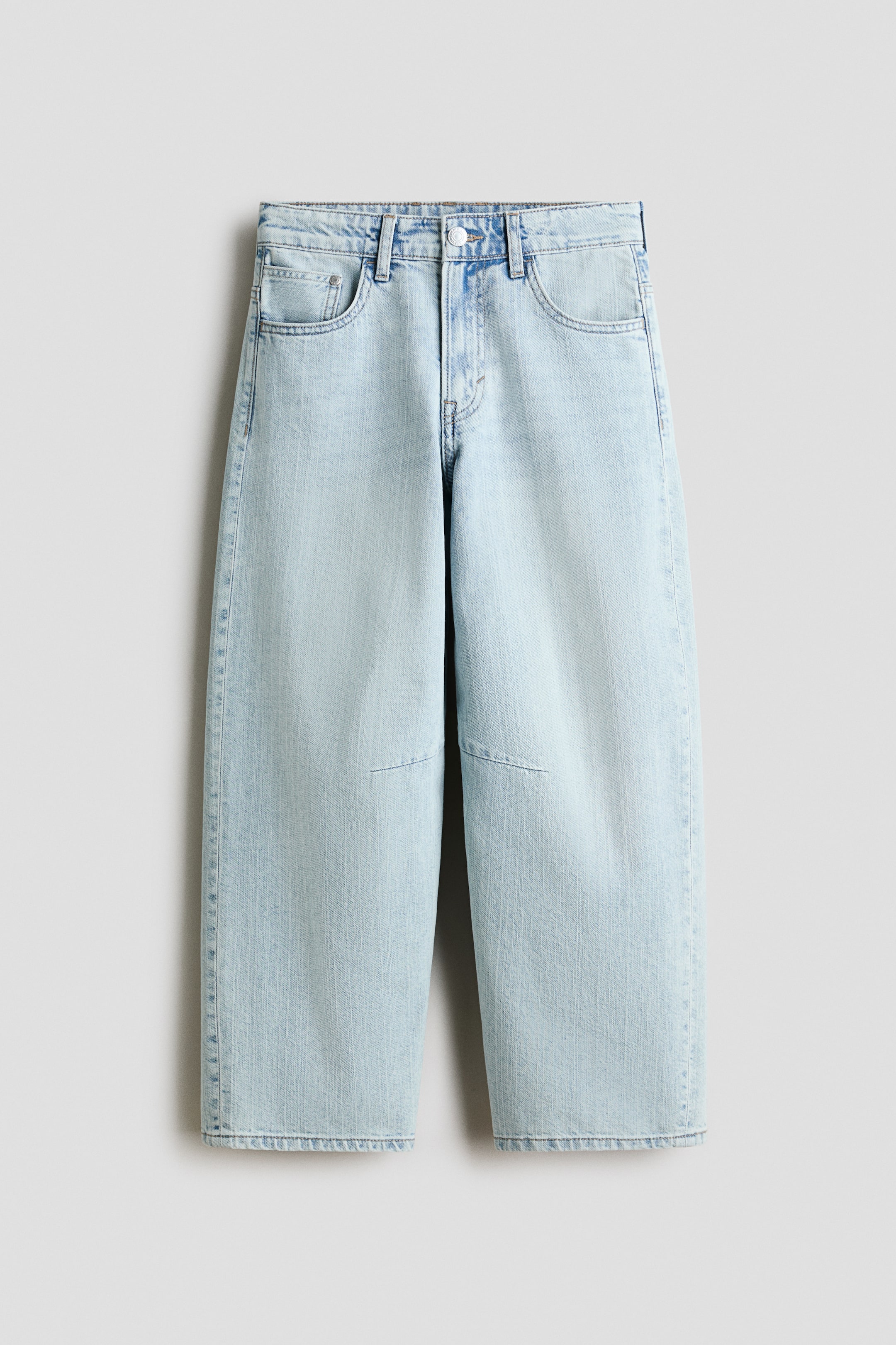 Barrel-leg jeans - Light denim blue - Kids | H&M MY