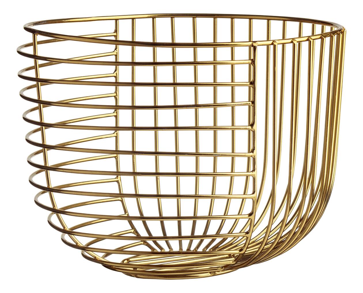 Round Metal Wire Basket - Gold-colored - Home All | H&M CA