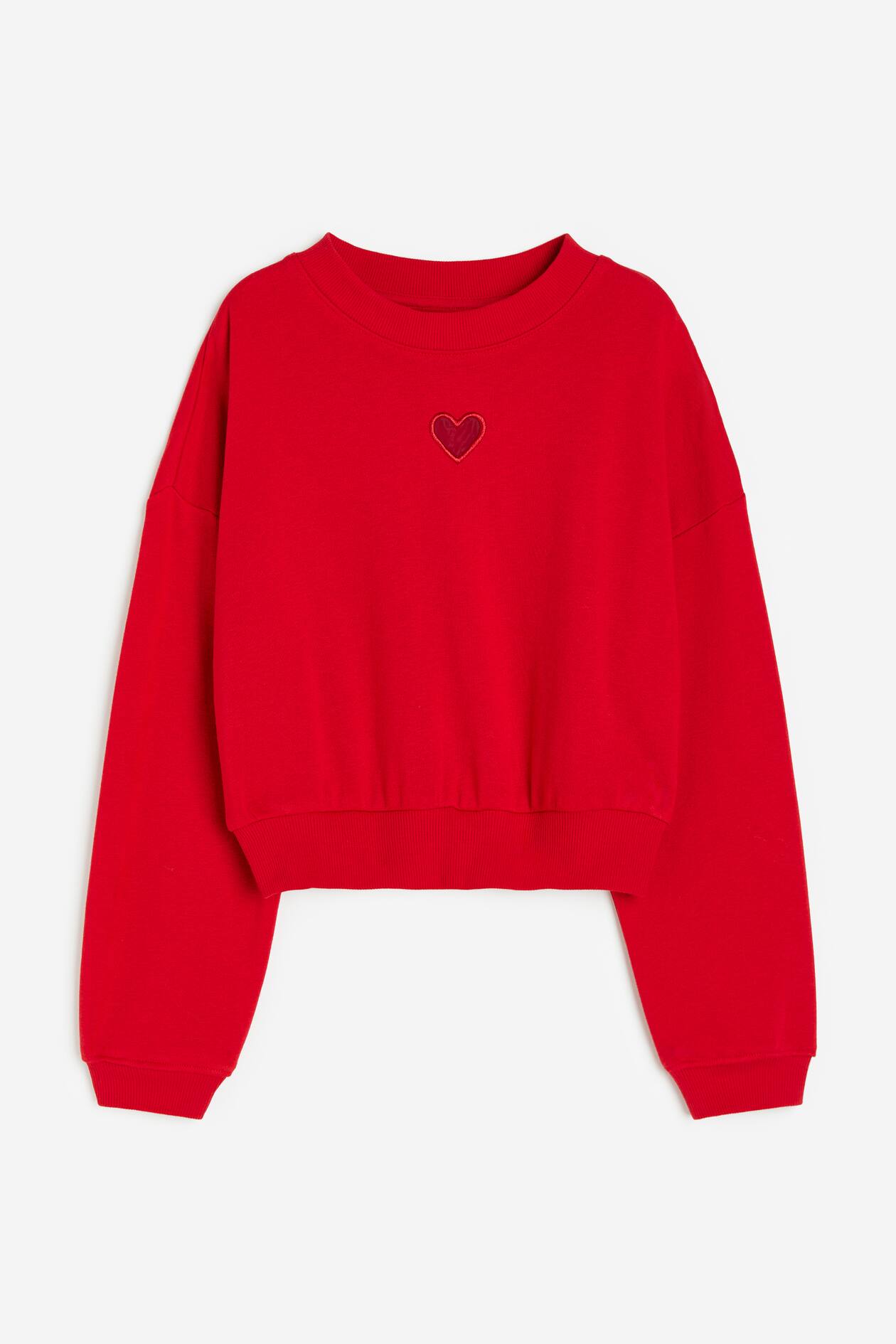 Sweatshirt - Red/Heart - Kids | H&M IE