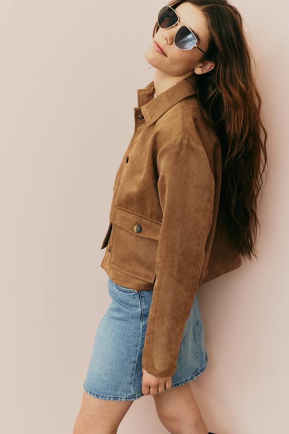 Napped Jacket - Dark beige - Ladies | H&M US