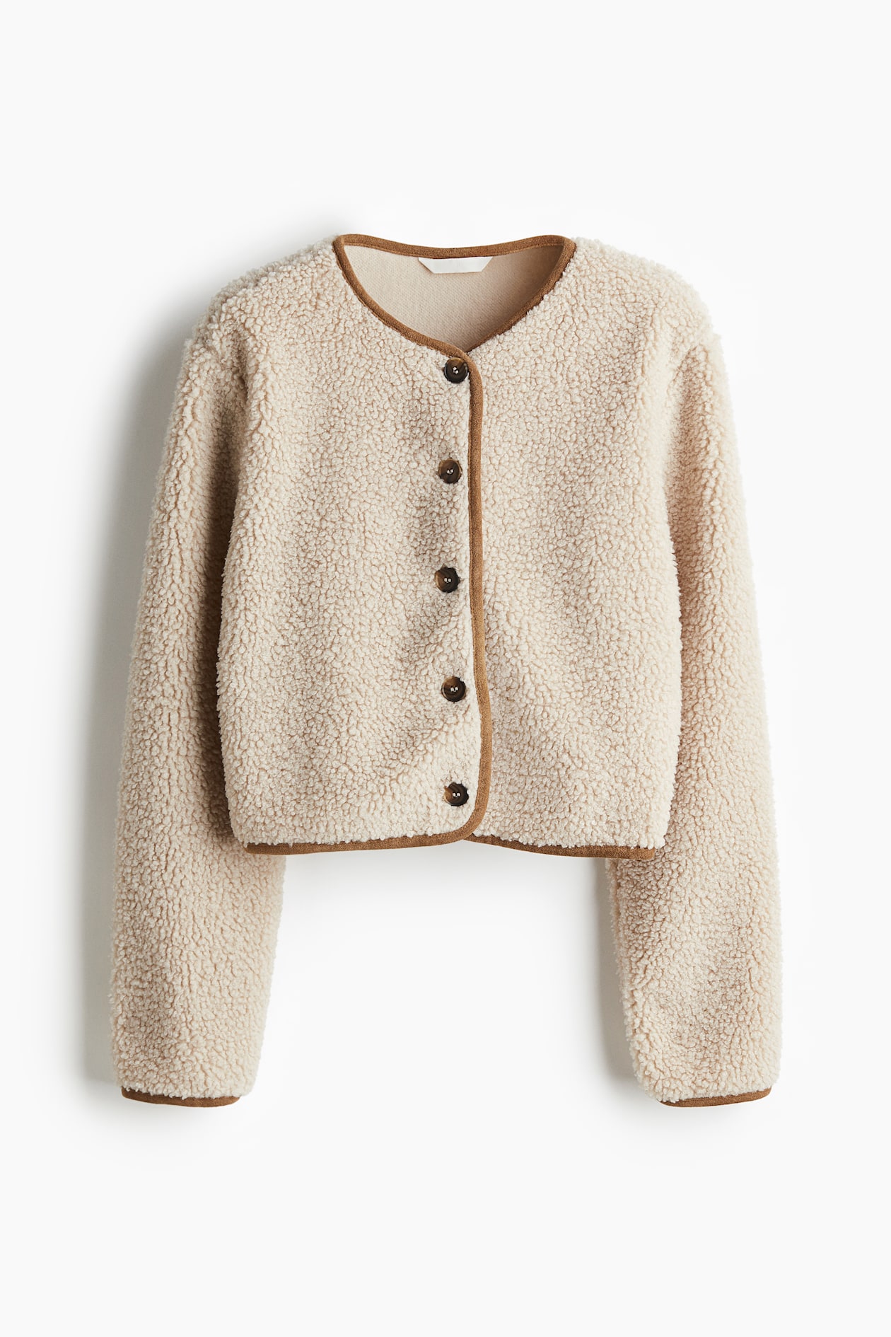 Teddy Fleece Cardigan - Light beige - Ladies | H&M US