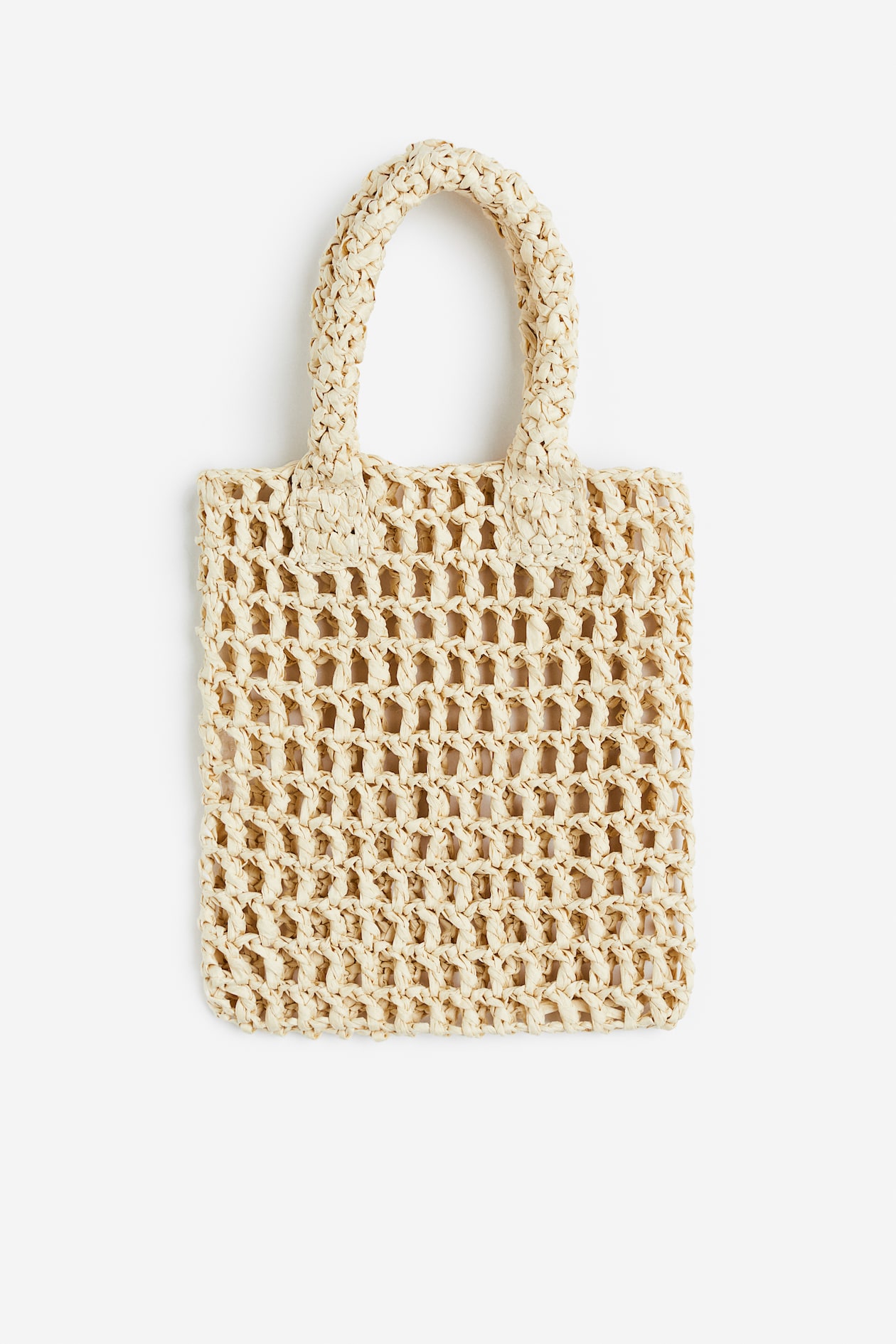 Liten shopper i strå - Lys beige - DAME | H&M NO
