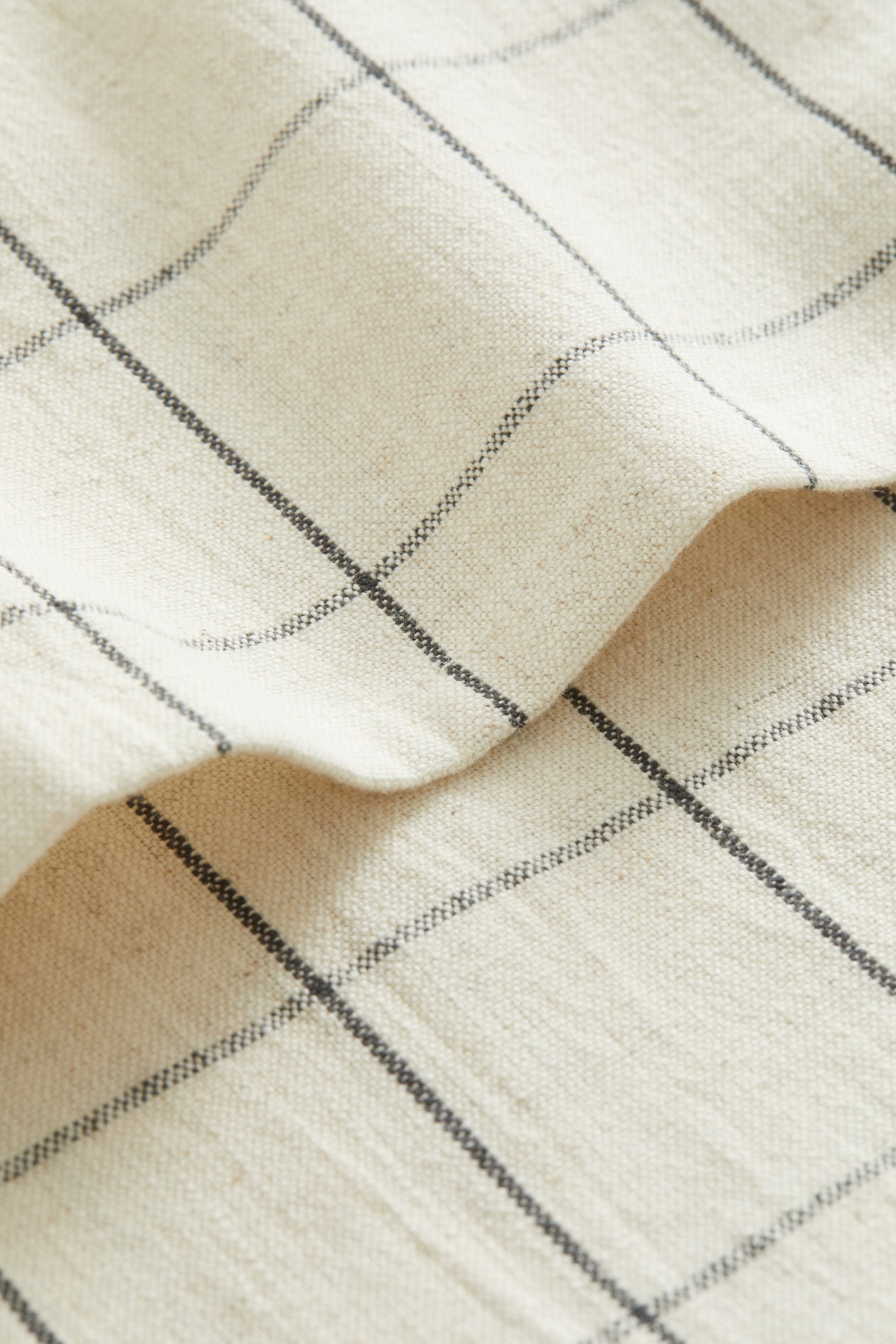 Cotton-Blend Tablecloth - Light beige/checked - Home All | H&M US