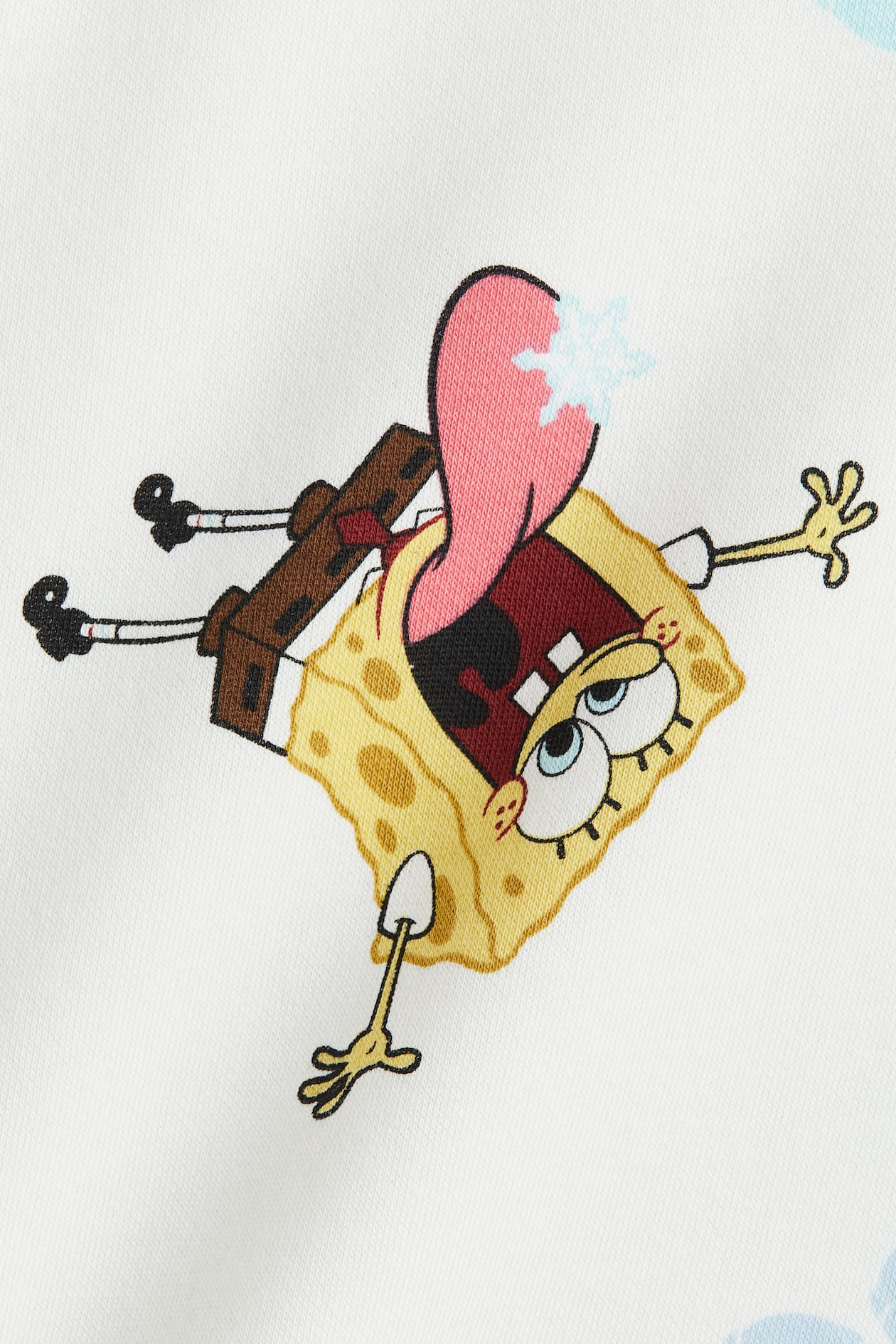 White/SpongeBob SquarePants Printed hoodie for kids | H&M IN