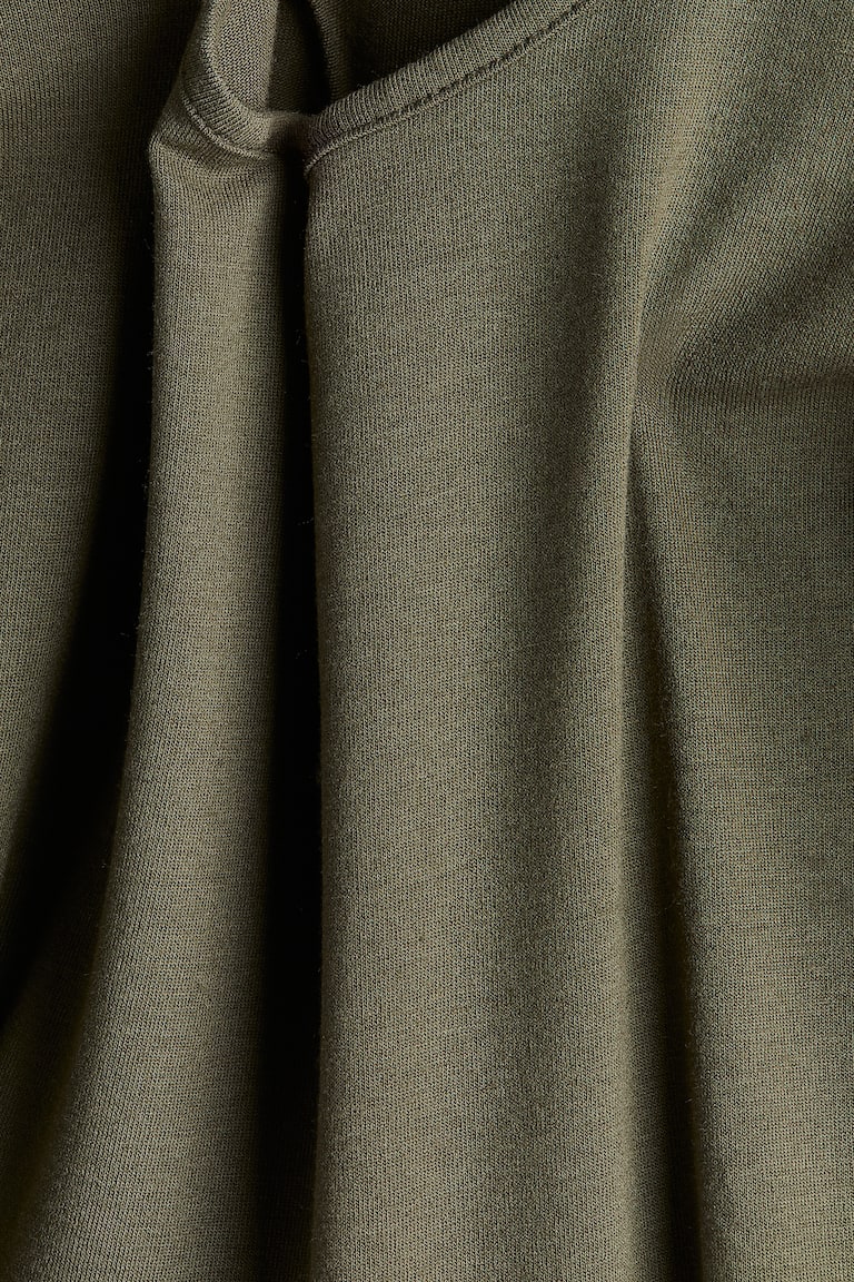 Scoop-Neck Top - Dark khaki green - Ladies | H&M US