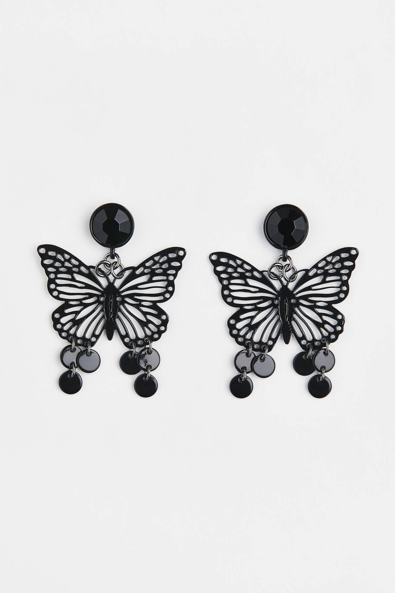Orecchini con farfalla decorativa - Nero/farfalla - DONNA | H&M IT