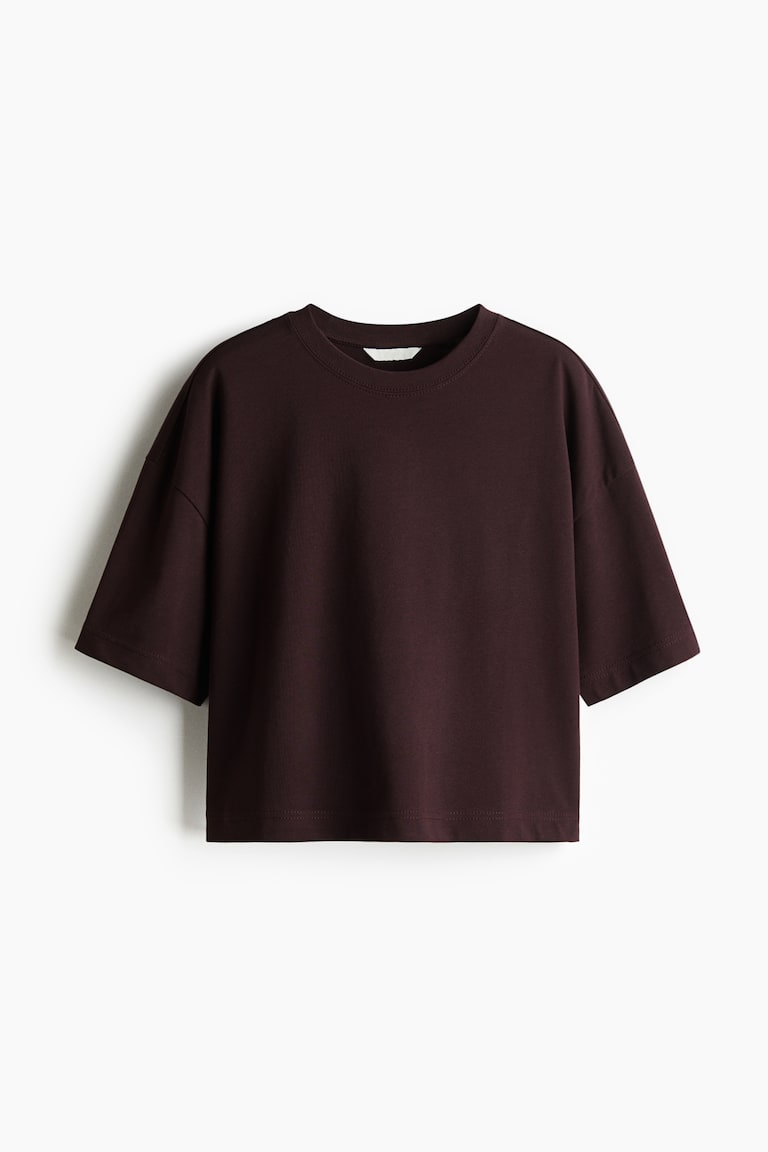 Playera cuadrada - Café oscuro - Ladies | H&M MX