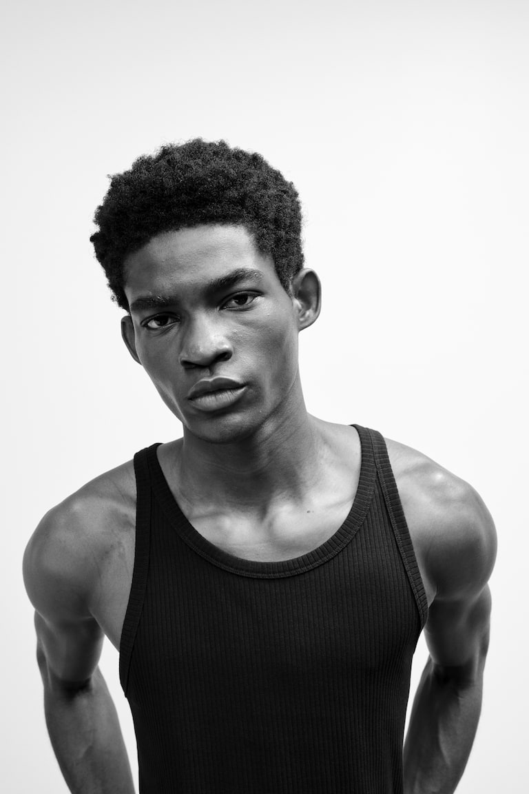 Slim-Fit Ribbed Tank Top - Black - Men | H&M US