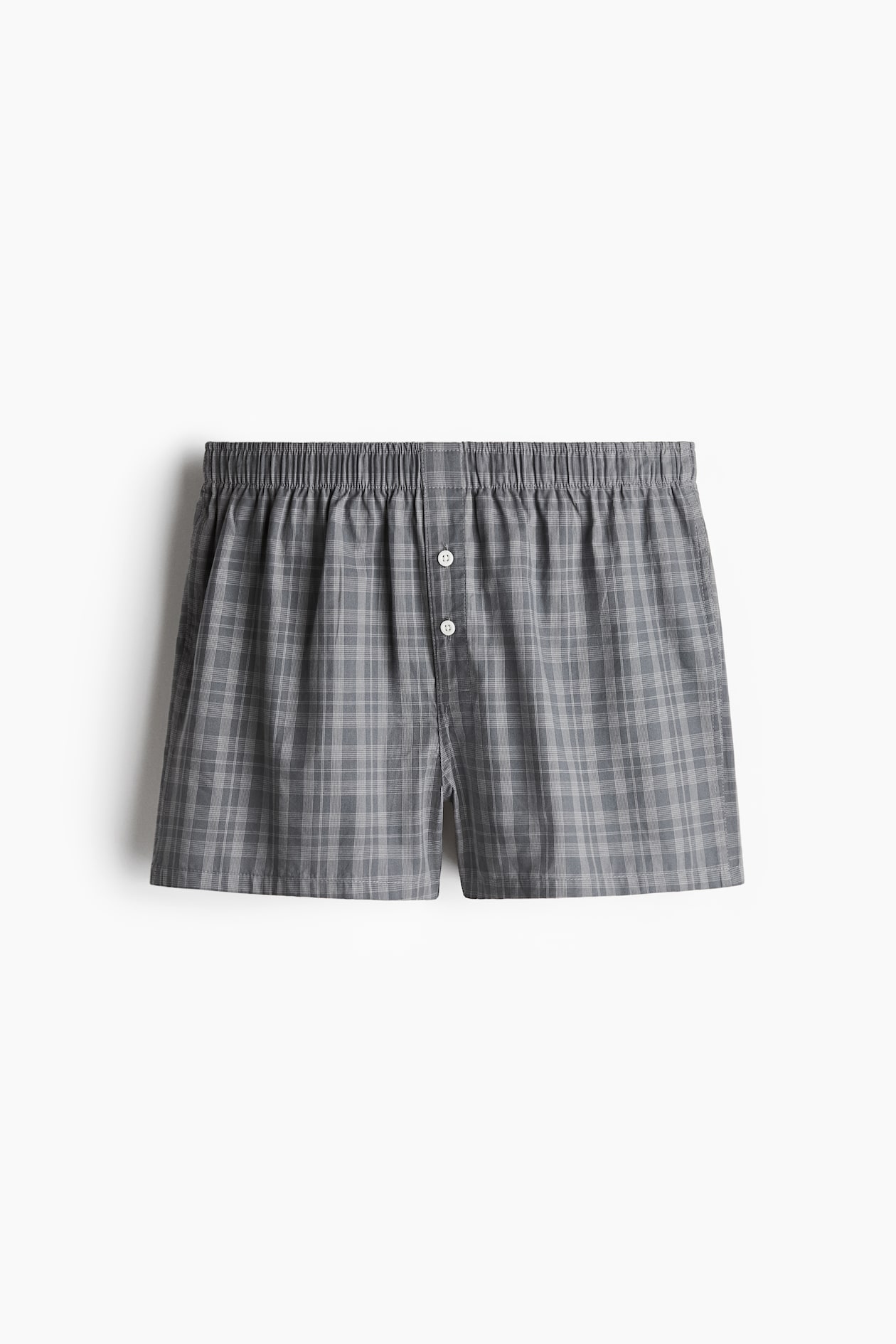 Men’s Light gray/plaid 5-pack Woven Cotton Boxer Shorts | H&M US